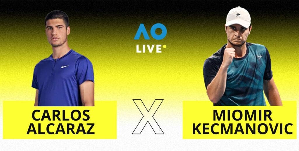 [AO VIVO] Acompanhe Alcaraz x Kecmanovic no Australian Open em tempo real